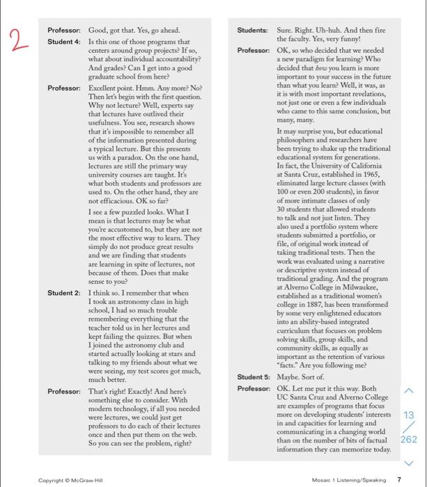 2. Listening to Make Predictions Listen to the | Chegg.com