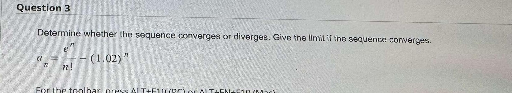 Solved Question 3Determine whether the sequence converges or | Chegg.com