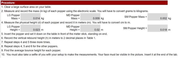 Solved Popper Procedure: 1. Clear a large surface area on | Chegg.com
