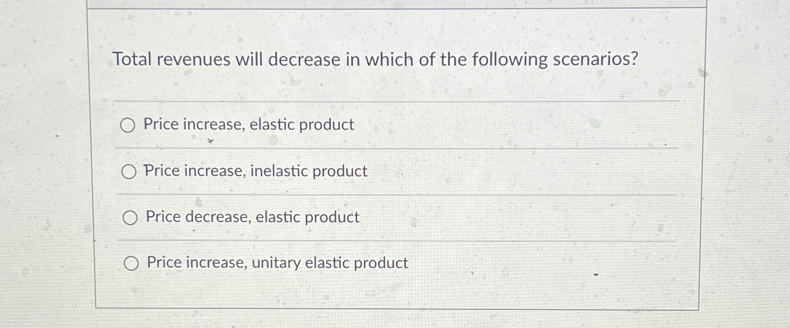 Solved Total revenues will decrease in which of the | Chegg.com