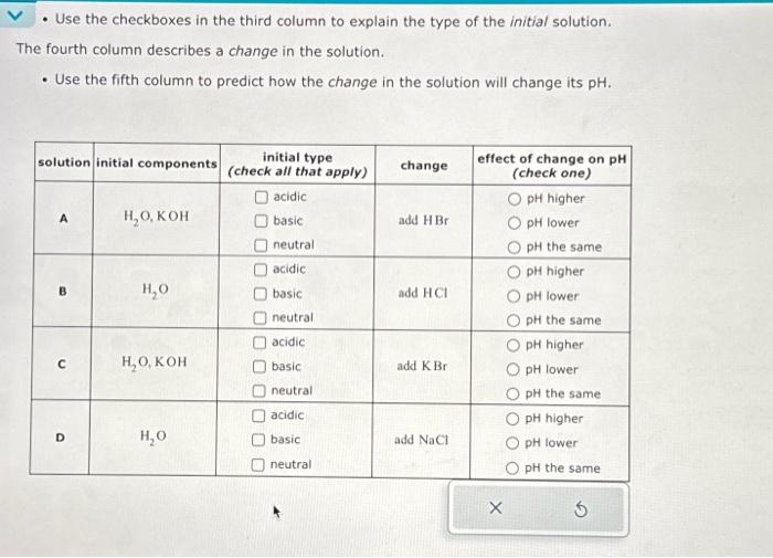 Solved • Use the checkboxes in the third column to explain | Chegg.com