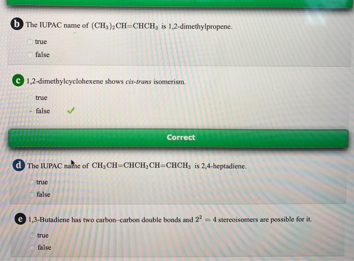 Solved b The IUPAC name of (CH3)2CH=CHCH, is | Chegg.com