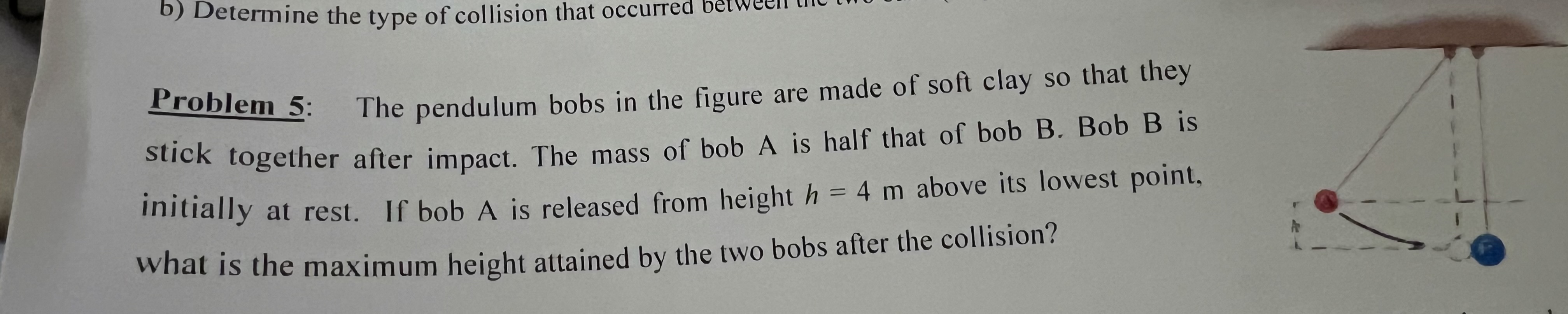 Solved Problem 5: The pendulum bobs in the figure are made | Chegg.com