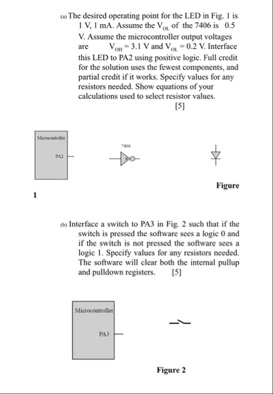 Solved (a) ﻿The desired operating point for the LED in Fig. | Chegg.com
