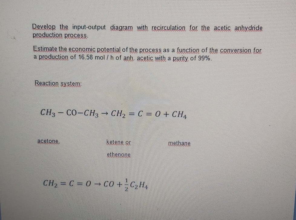 Develop the input-output diagram with recirculation | Chegg.com