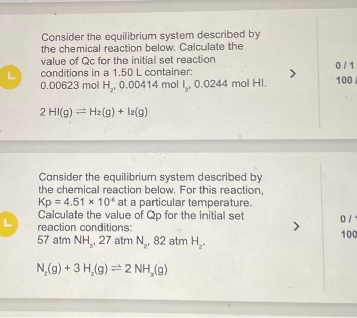 Solved For the reaction: 2A( g)+B( s)⇌2C( s)+D (g) At 298 K | Chegg.com
