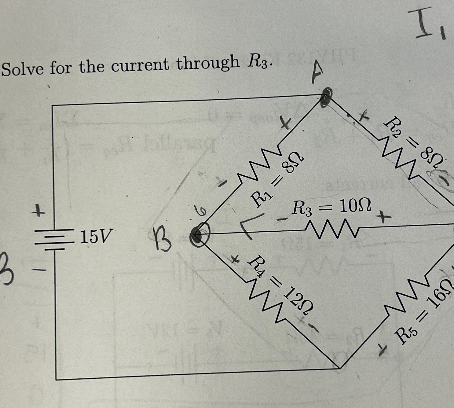 I1Solve for the current through R3. | Chegg.com
