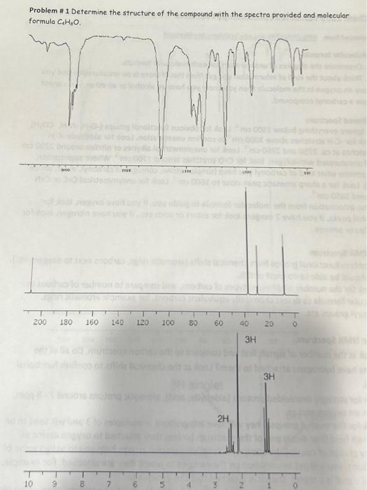 Problem # 1 Determine the structure of the compound | Chegg.com