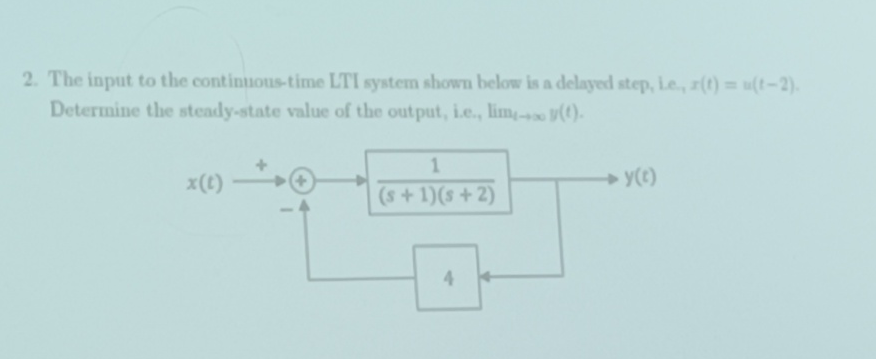 Solved The input to the continuous-time LTI system shown | Chegg.com