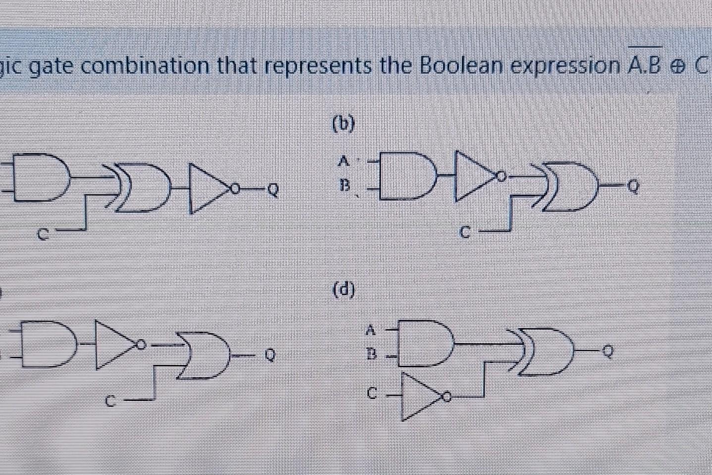 Solved ic gate combination that represents the Boolean | Chegg.com