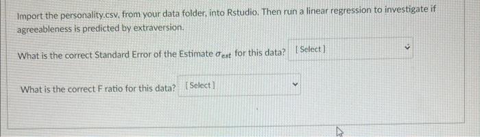 Import the personality.csv, from your data folder, | Chegg.com