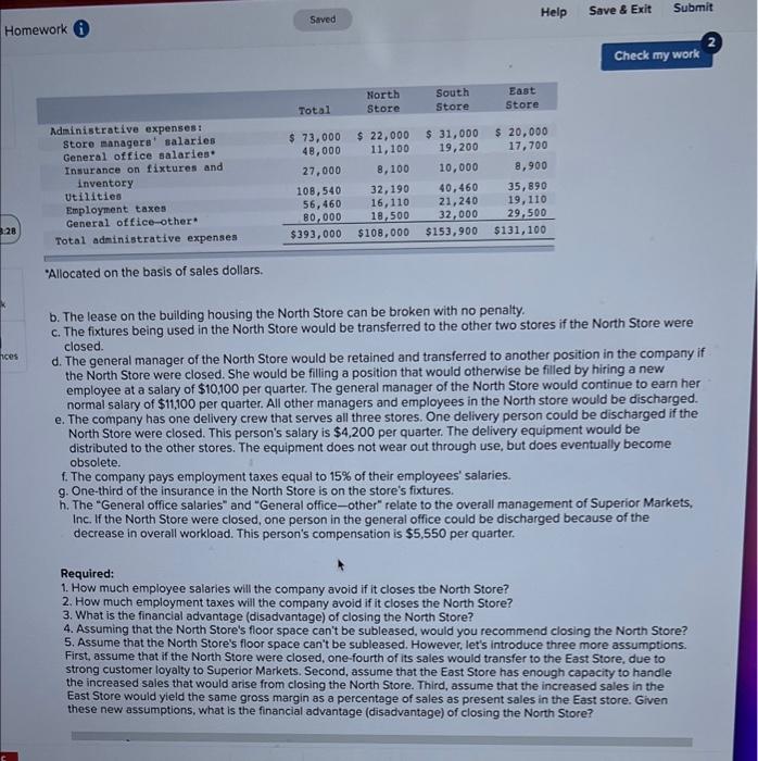 Solved Help Save & Exit Saved Submit mework Check my work | Chegg.com