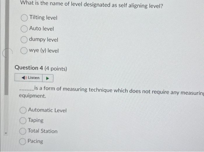 Solved Elevation of the BM+BS of the BM= Backsight (BS) | Chegg.com