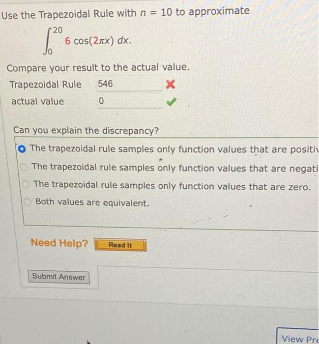 Solved 1 Use the Trapezoidal Rule with n = 10 to approximate | Chegg.com