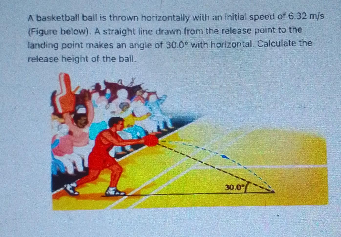 Solved A basketball ball is thrown horizontally with an | Chegg.com