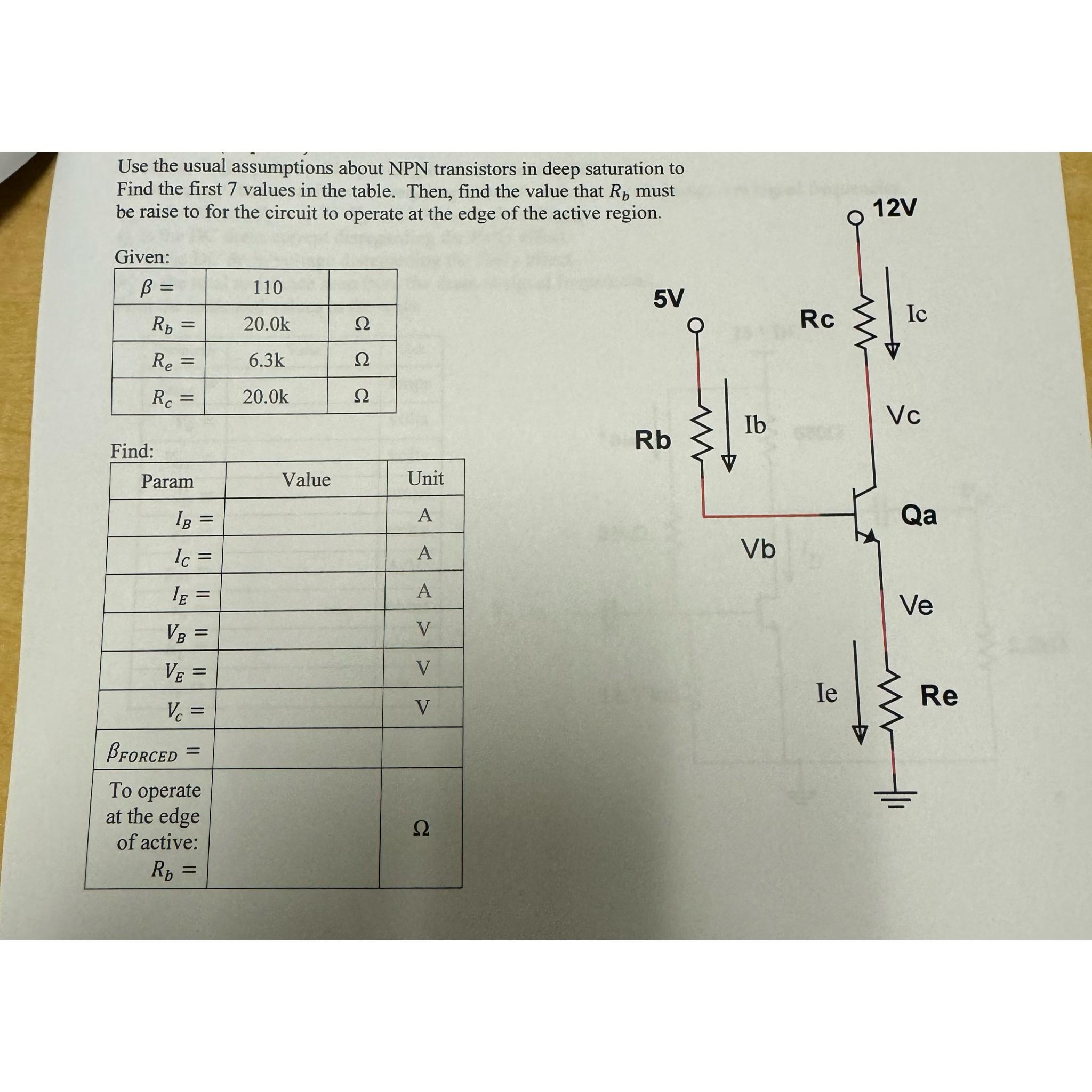 Solved Find all values, electrical engineering | Chegg.com