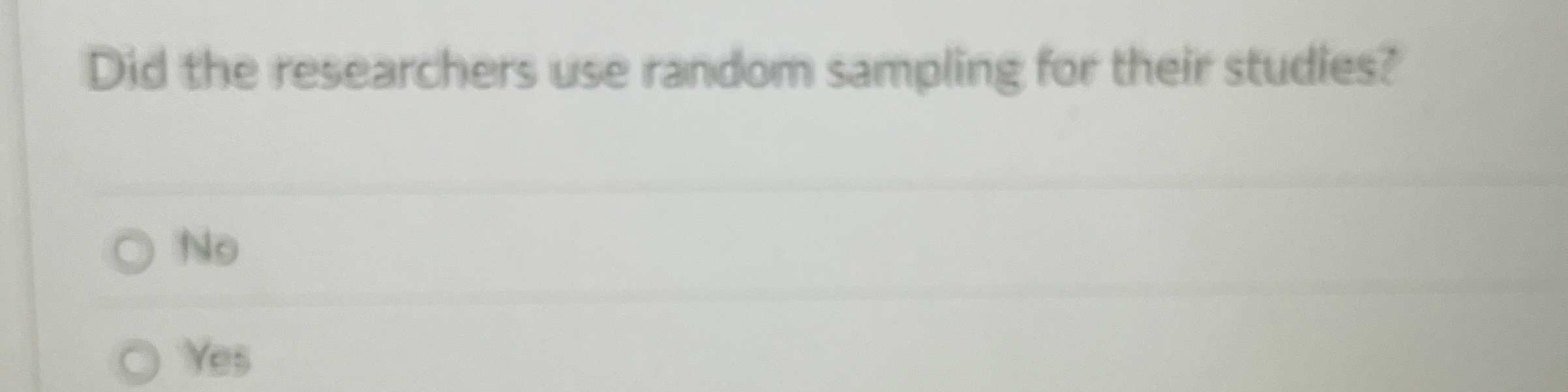 Solved Did the researchers use random sampling for their | Chegg.com