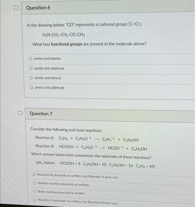 Solved In the drawing below, "CO" represents a carbonyl | Chegg.com