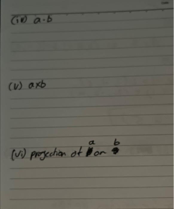 Solved (ii) ∥αa+βb∥an=+β⋅2a=(3,4,−1)b2(1,−1,2) (iii) Unit | Chegg.com