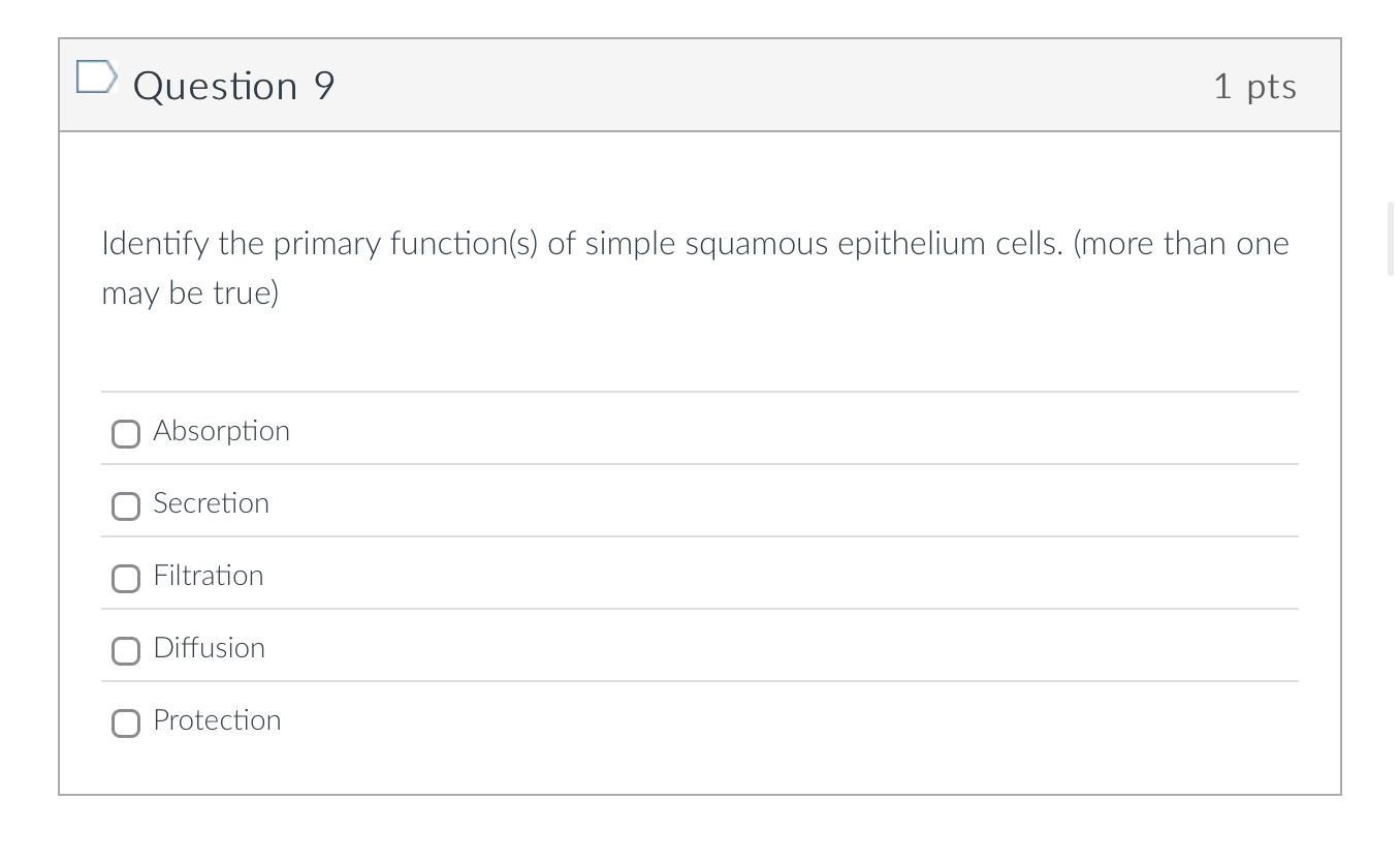 Solved Question 9Identify the primary function(s) ﻿of simple | Chegg.com