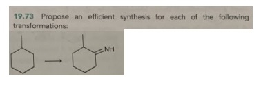 Solved 19.73 ﻿Propose an efficient synthesis for each of the | Chegg.com