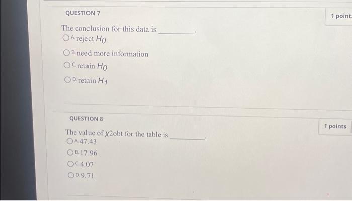 Solved Use for Questions 1-4 Use for Questions 5-7 Use for | Chegg.com Solved Use for Questions 1-4 Use for Questions 5-7 Use for | Chegg.com