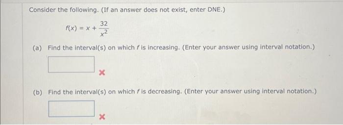 Solved Consider the following. (If an answer does not exist, | Chegg.com