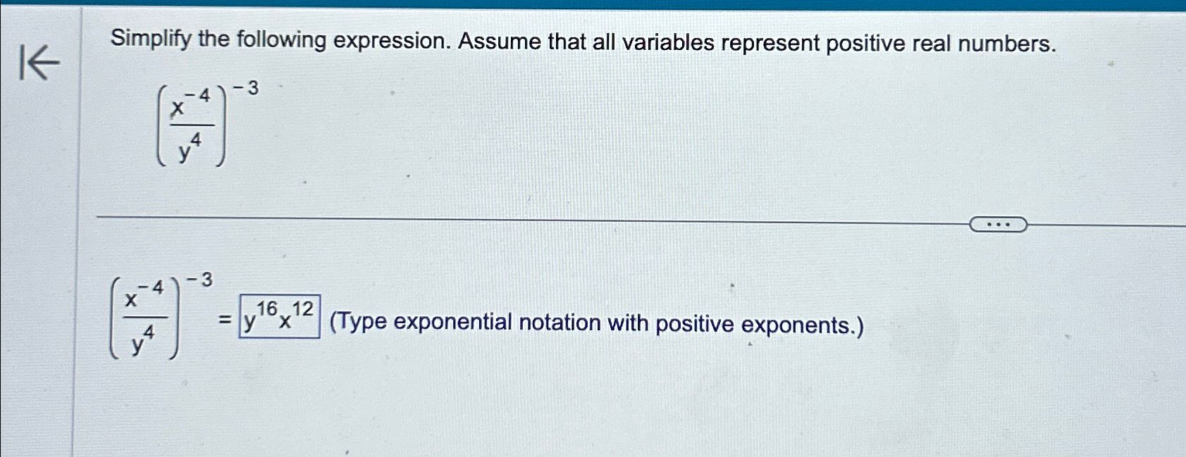 Solved Simplify the following expression. Assume that all | Chegg.com
