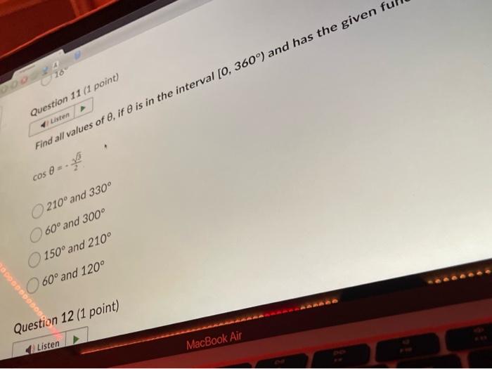 Solved uestion 11 (1 point) Ainden Find all values of θ if θ | Chegg.com Solved uestion 11 (1 point) Ainden Find all values of θ if θ | Chegg.com