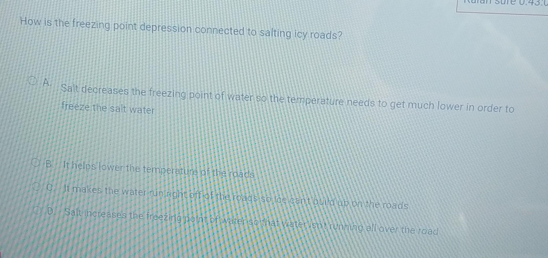 Solved How is the freezing point depression connected to | Chegg.com