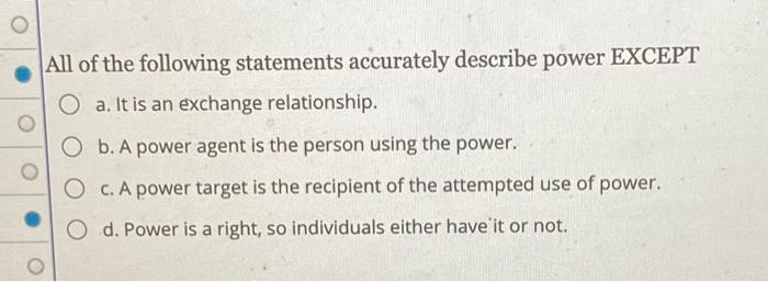 Solved All Of The Following Statements Accurately Describe 