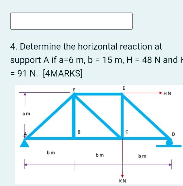 Solved 4. Determine the horizontal reaction at support A if | Chegg.com