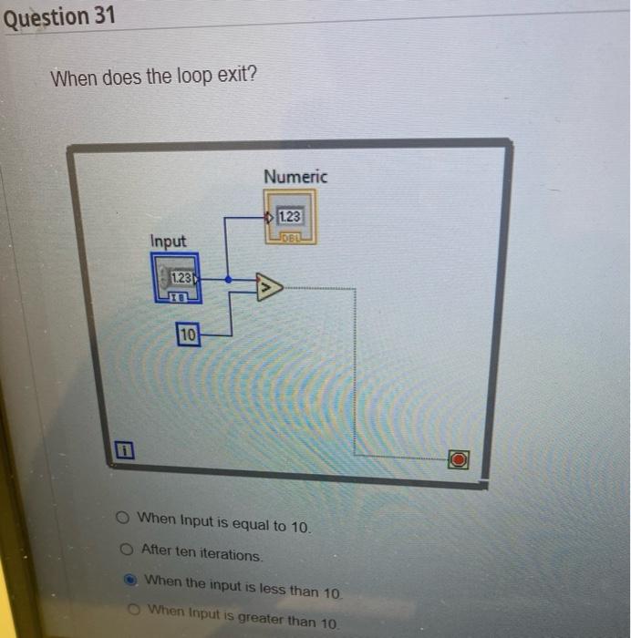 Solved When does the loop exit? When Input is equal to 10 | Chegg.com