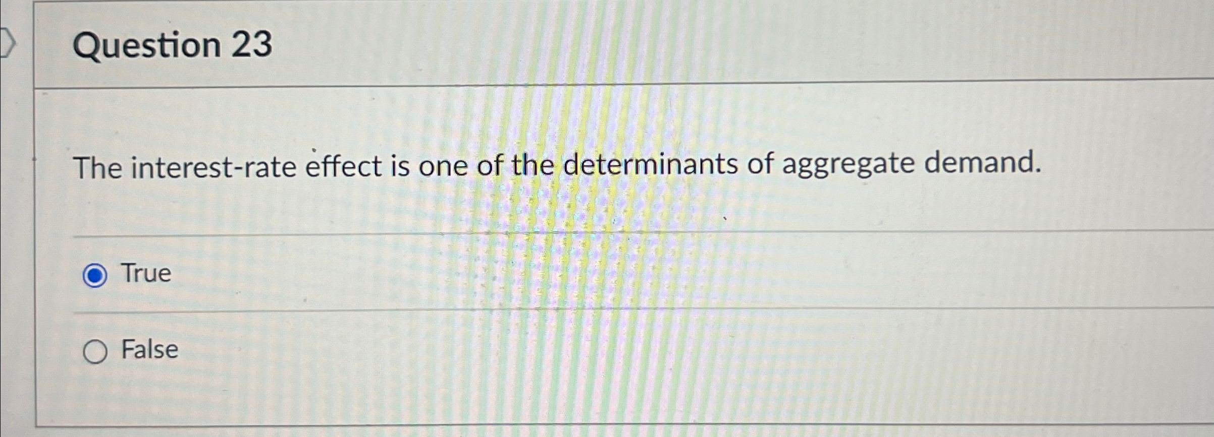 Solved Question 23The interest-rate effect is one of the | Chegg.com