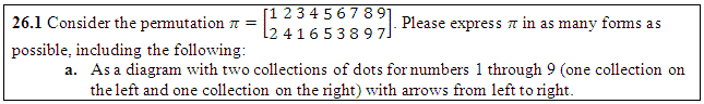 Solved Consider the permutation pi = [1 2 3 4 5 6 7 8 9 2 4 | Chegg.com