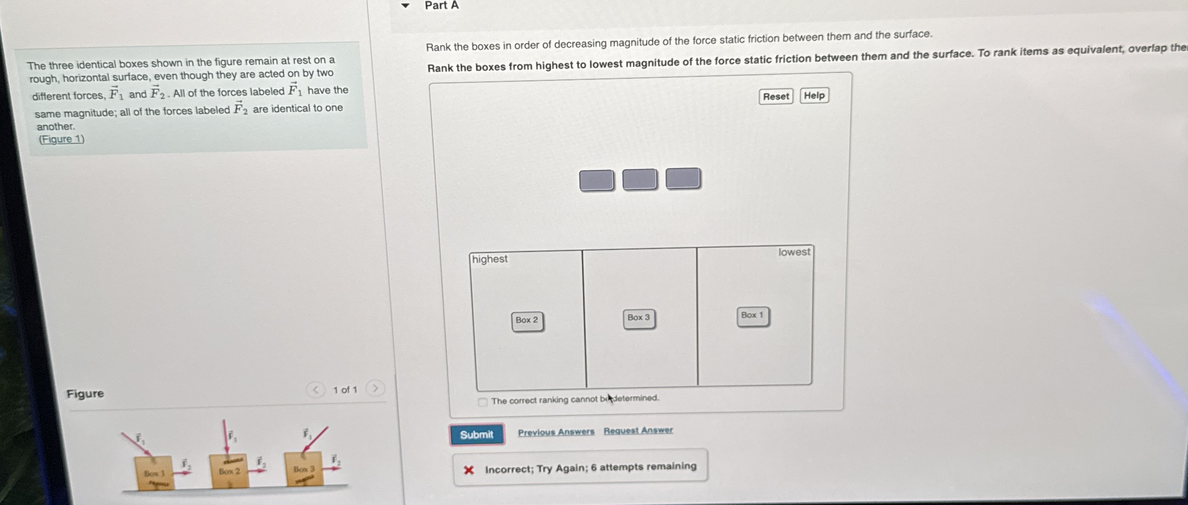Solved Part AThe three identical boxes shown in the figure | Chegg.com