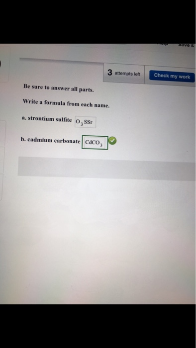 Solved save & 3 attempts left Check my work Be sure to | Chegg.com