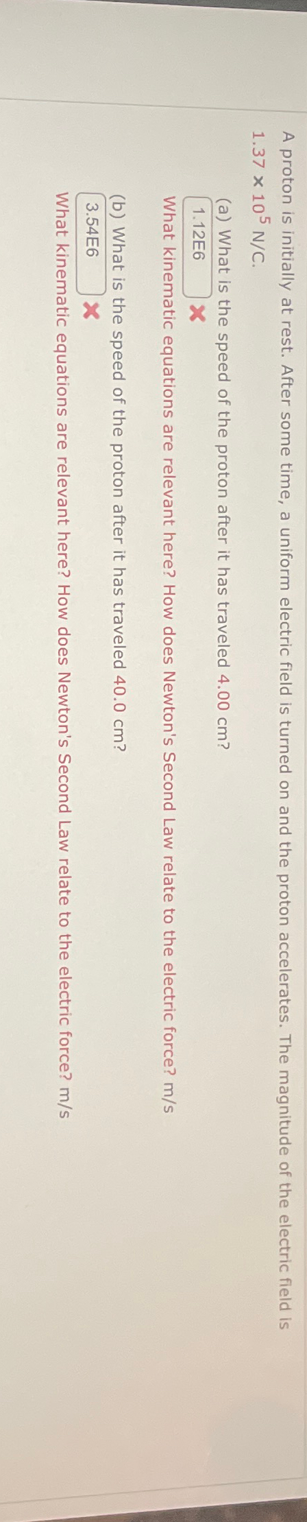 Solved A proton is initially at rest. After some time, a | Chegg.com