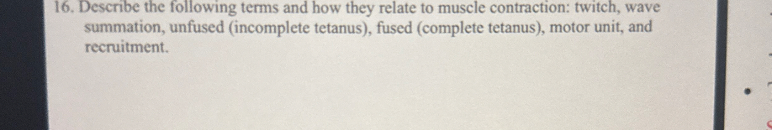 Solved Describe the following terms and how they relate to | Chegg.com