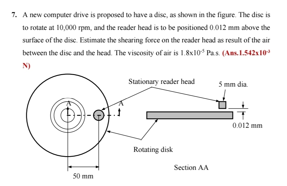 Solved A new computer drive is proposed to have a disc, as | Chegg.com