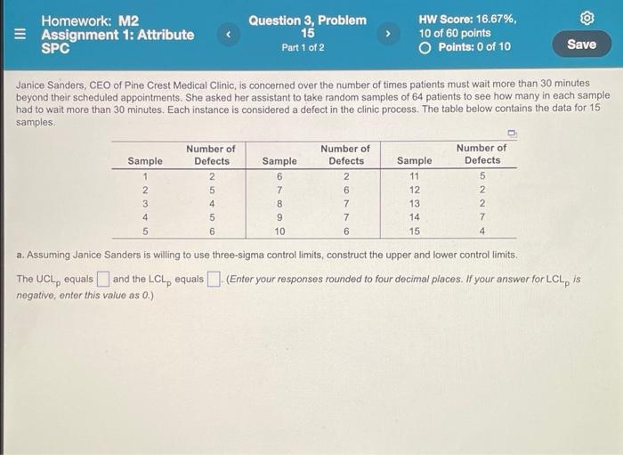 Solved Homework: M2 Assignment 1: Attribute SPC Sample 1 2 3 | Chegg.com