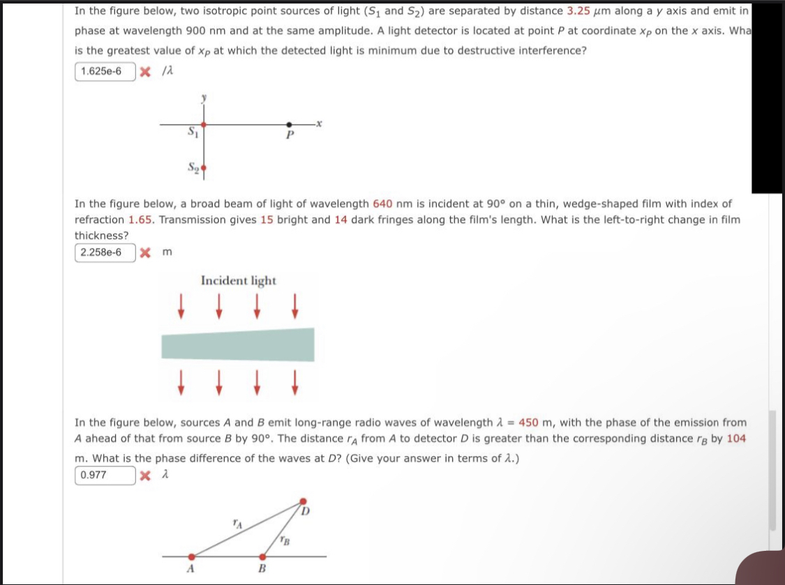 Solved In the figure below, two isotropic point sources of | Chegg.com