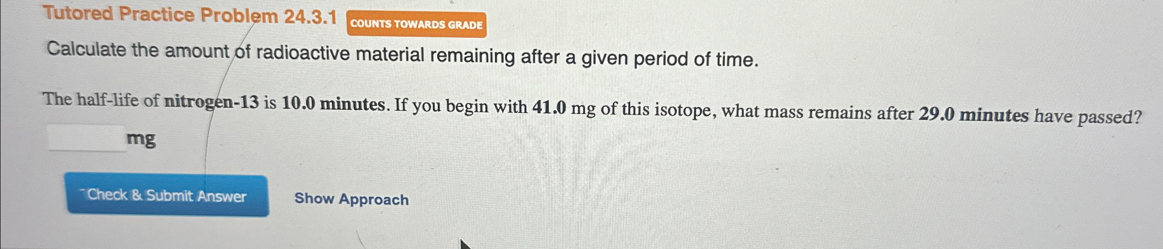 Solved Tutored Practice Problem 24.3.1Calculate the amount | Chegg.com