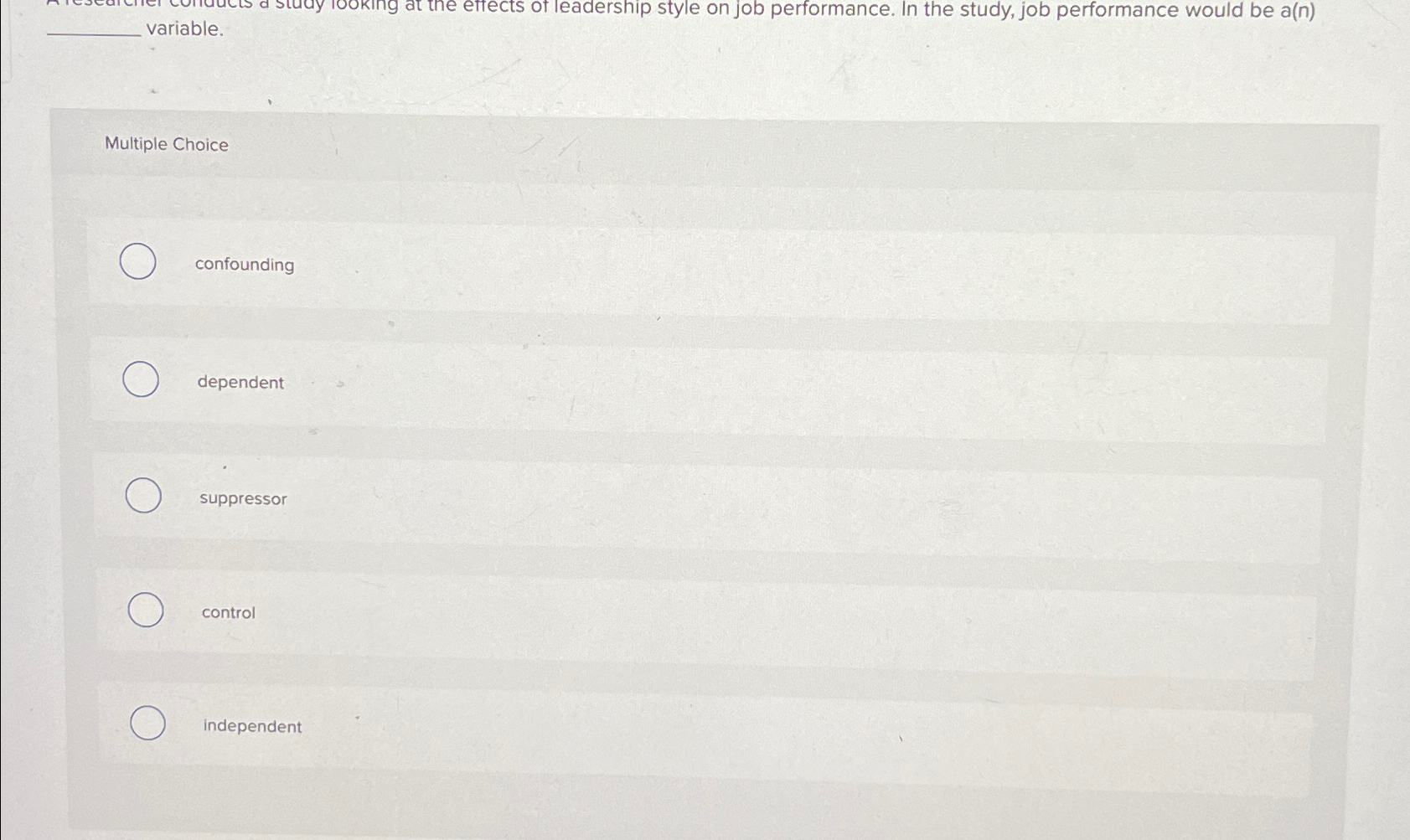 Solved variable.Multiple | Chegg.com