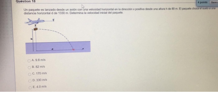 Solved A packet is dropped from an airplane with a | Chegg.com