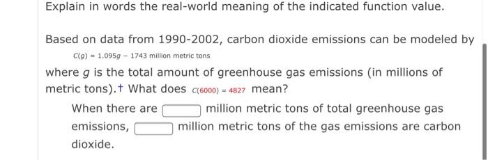Solved Explain in words the real-world meaning of the | Chegg.com
