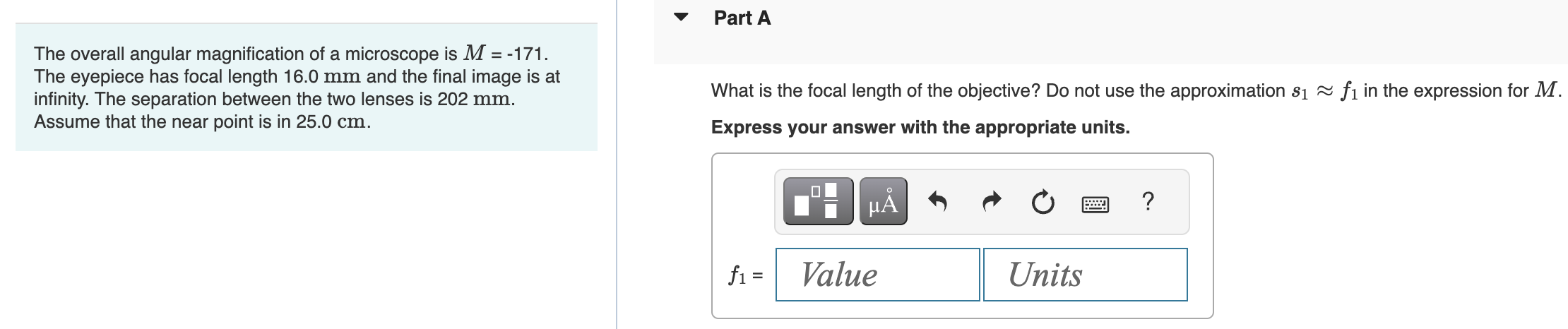 Solved The overall angular magnification of a microscope is | Chegg.com