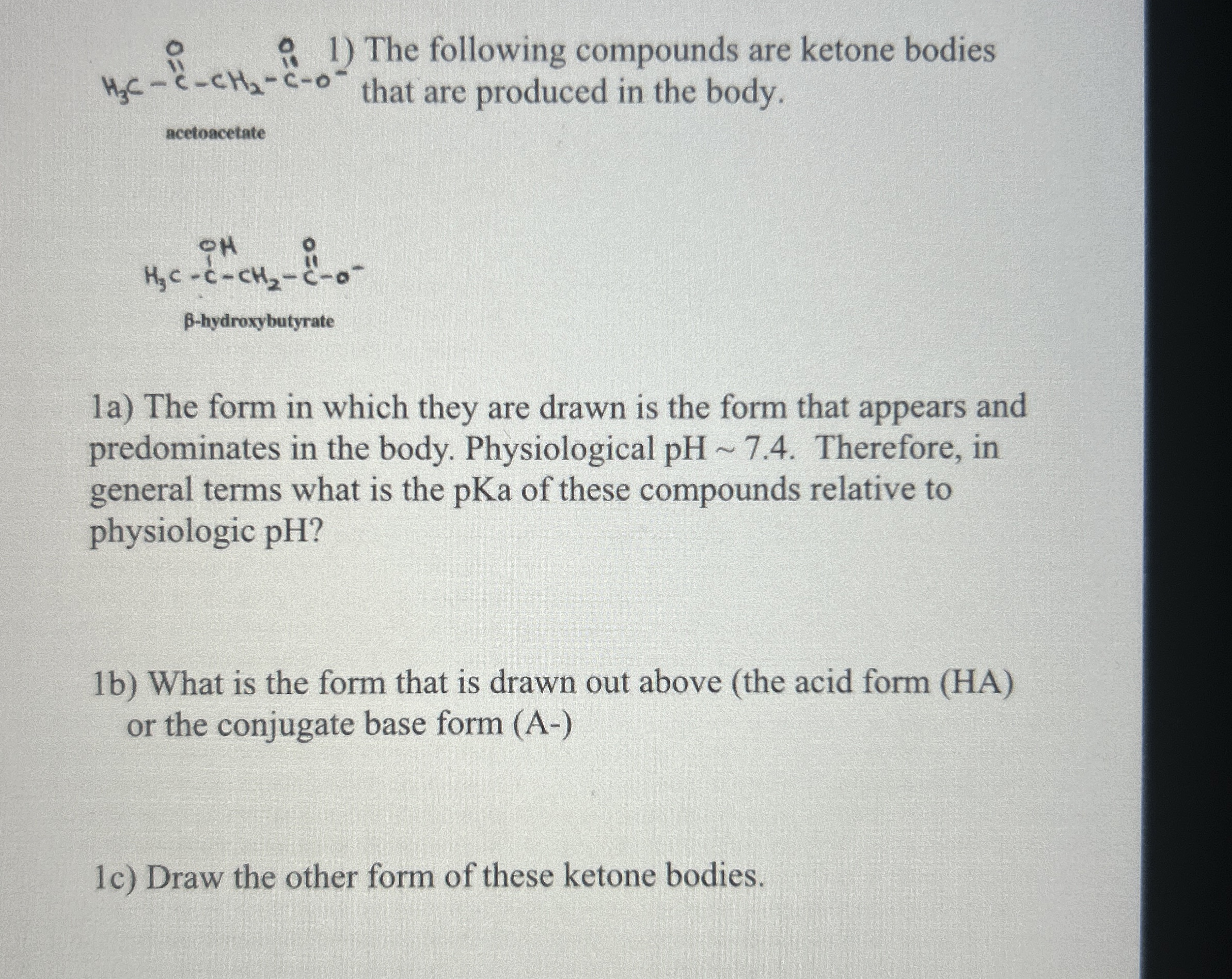 Solved The following compounds are ketone bodiesthat are | Chegg.com