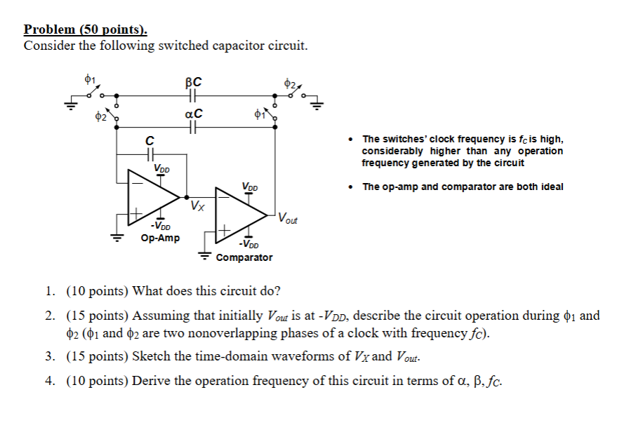 Problem ( 50 ﻿points). ﻿Consider the following | Chegg.com