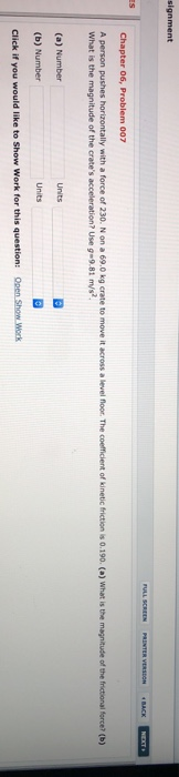 Solved signment FULL SCREEN PRINTER VERSION BACK NET Chapter | Chegg.com